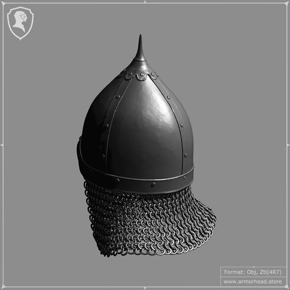 Slav Helmet with mail — ARMORHEAD