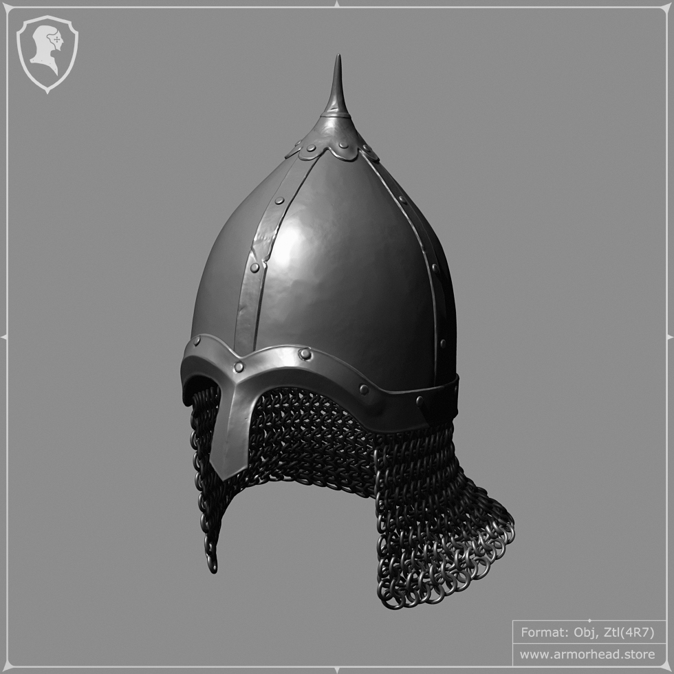 Slav Helmet with mail — ARMORHEAD