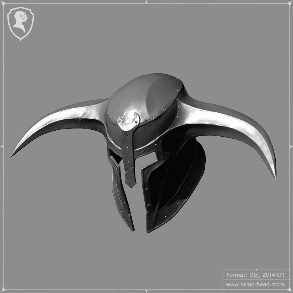 Horned Fantasy Viking Helmet — ARMORHEAD