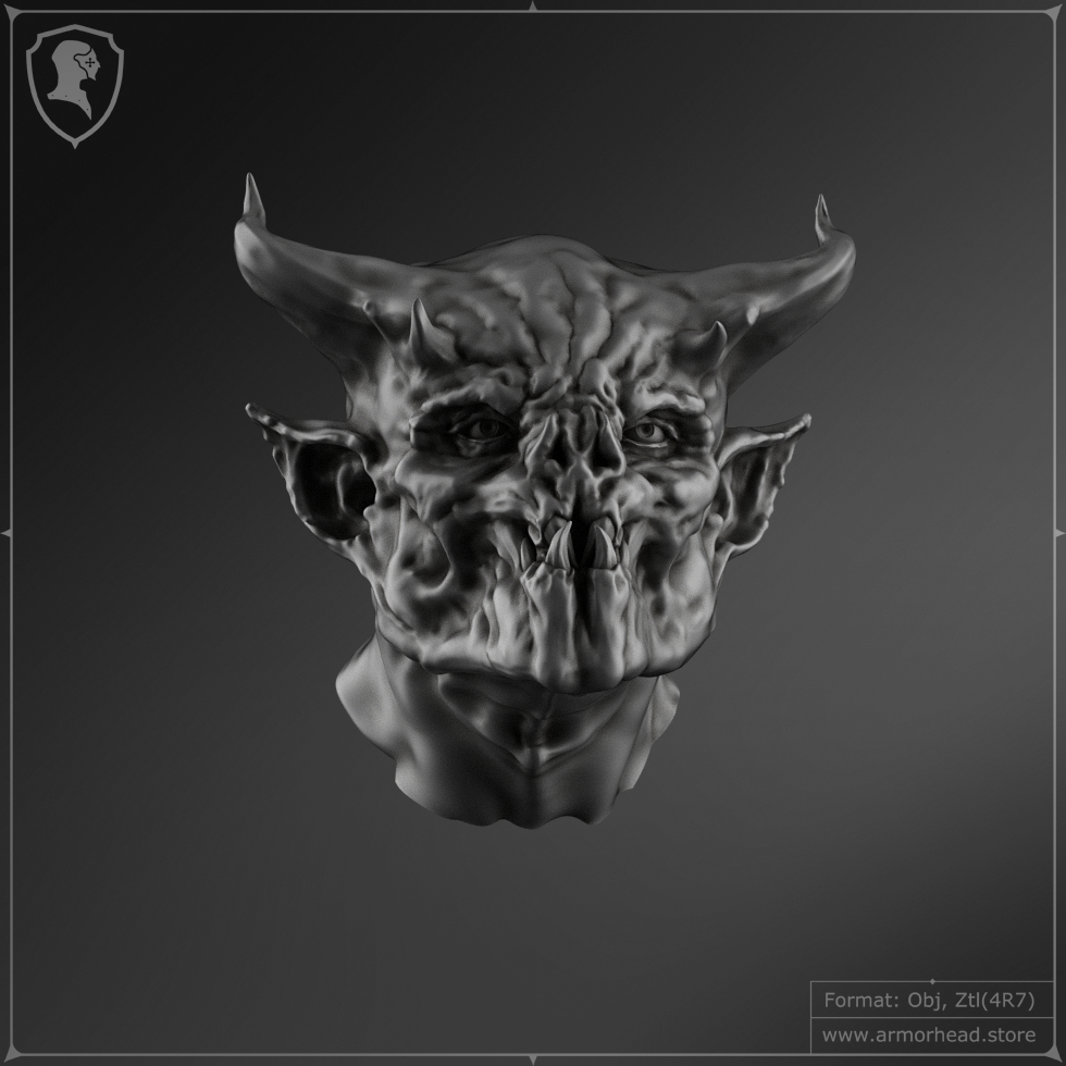 Gargoyle Head Drawing