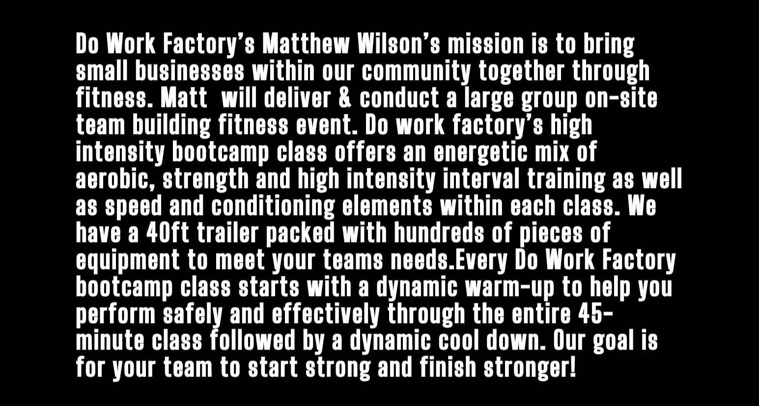 CORPORATE TEAM BUILDING — DO WORK FACTORY