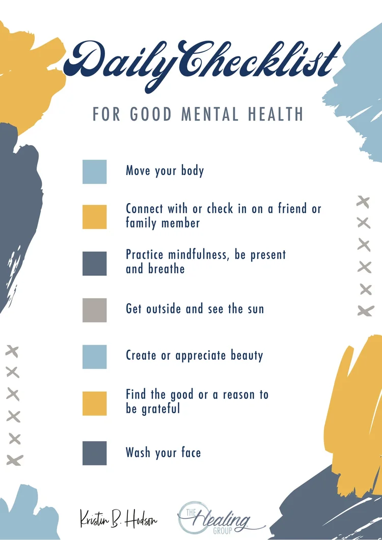 Daily Mental Health Checklist — The Healing Group