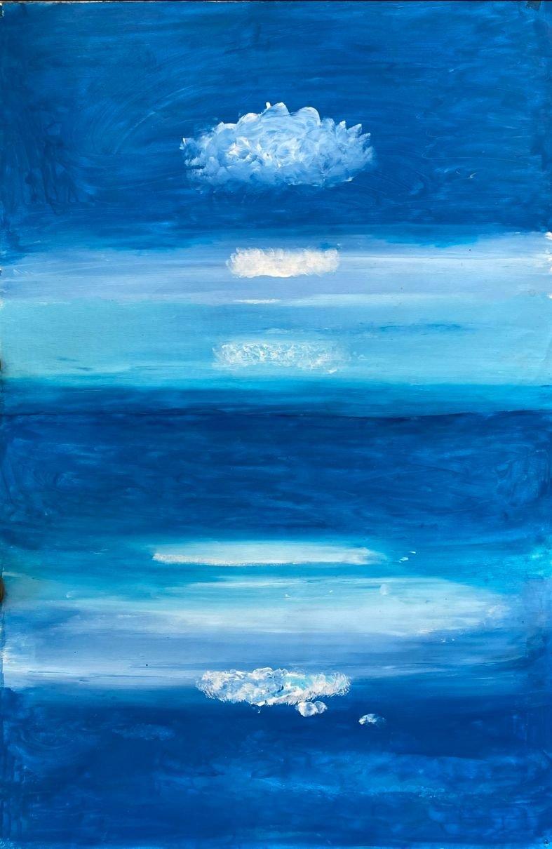 Cloud Meditation – Reflective Minimalist Cloudscape Art by Yoram Raanan ...