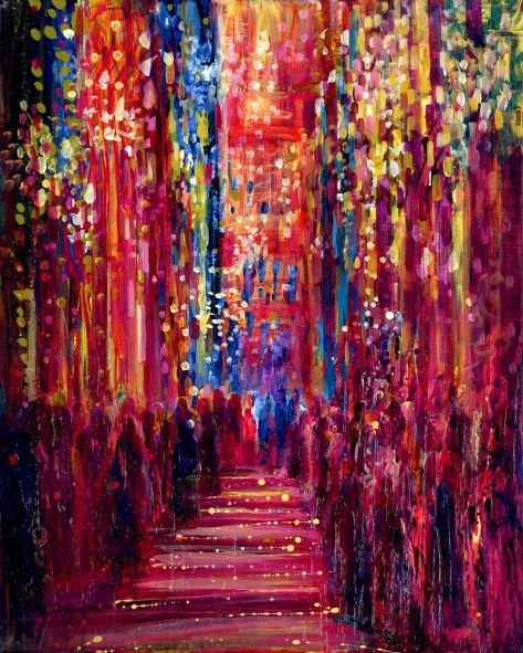 Synagogue Celebration II - Sanctuary Print — Raanan Art