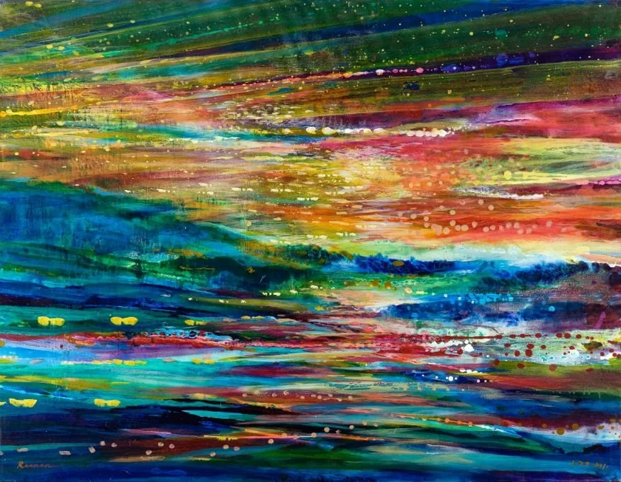 Rainbow Landscape Painting
