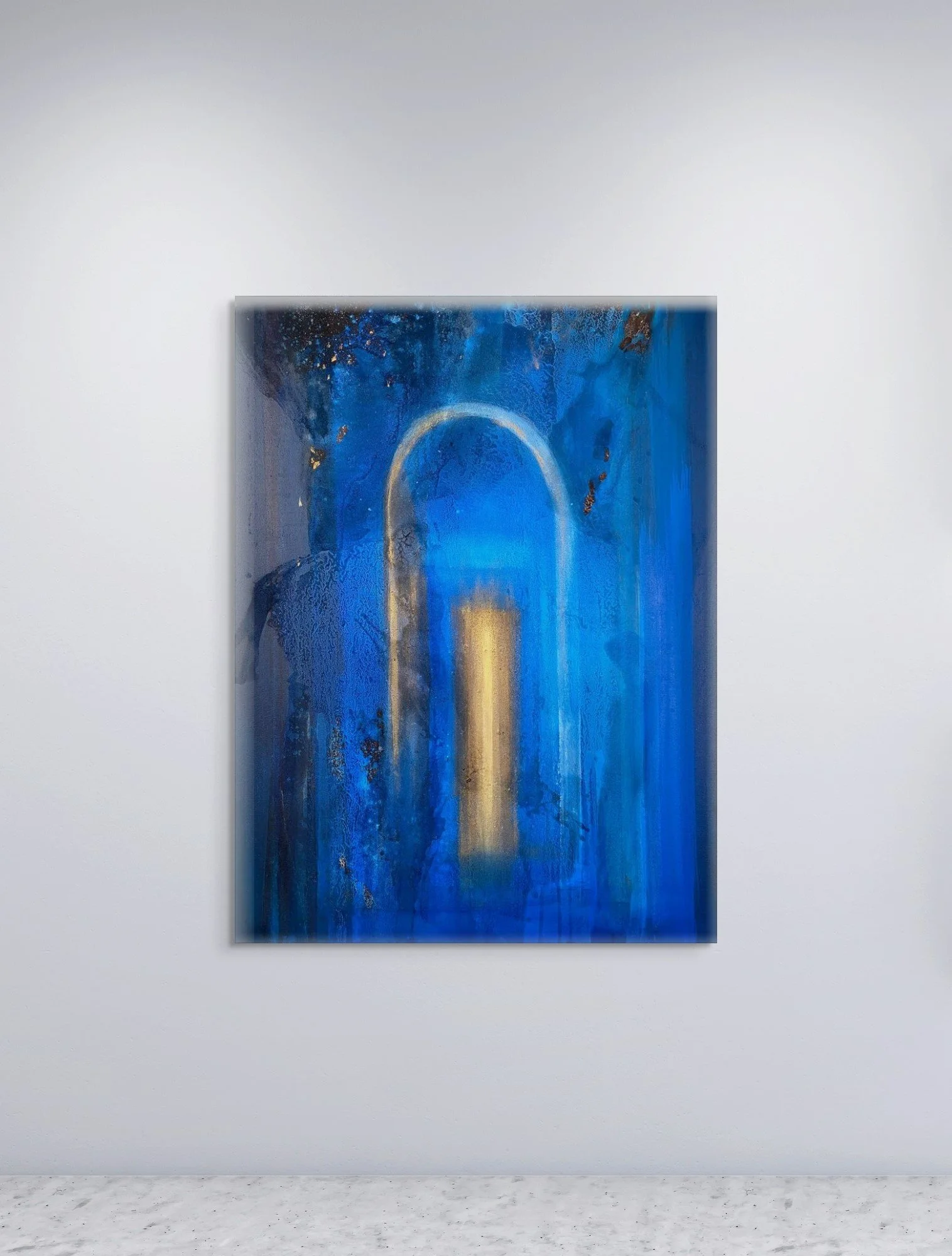 Gate of Golden Mystery painting by Jewish artist Yoram Raanan — Raanan Art