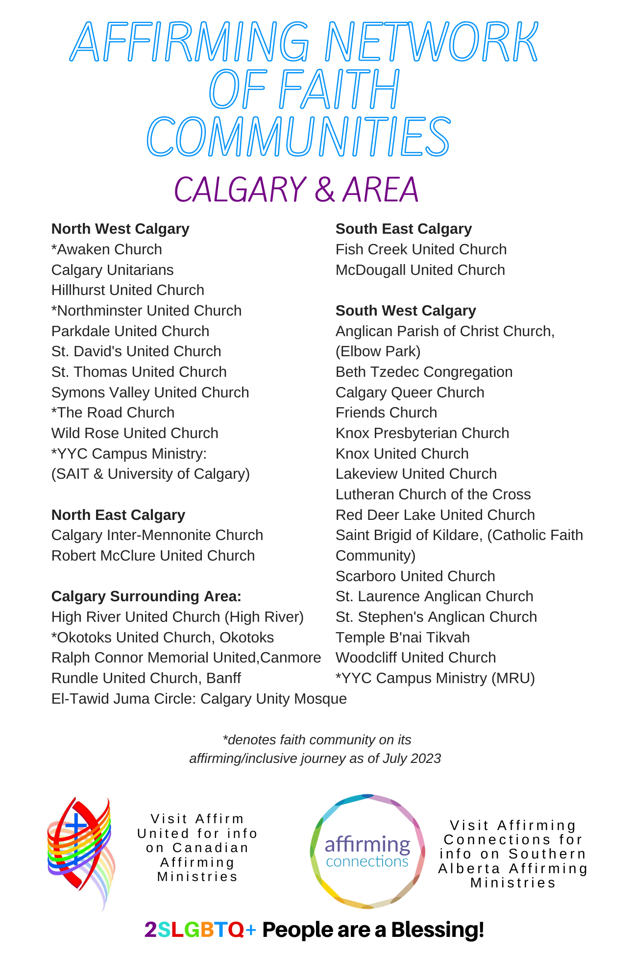 affirming ministries — affirming connections