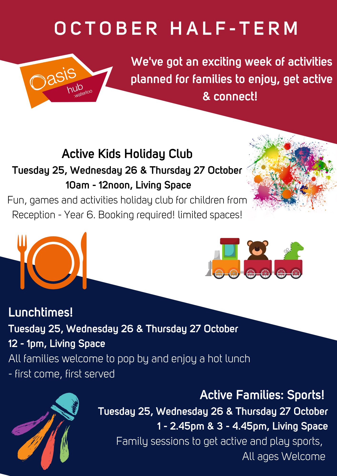 October Half Term Active Families and Lunches at Living Space ...