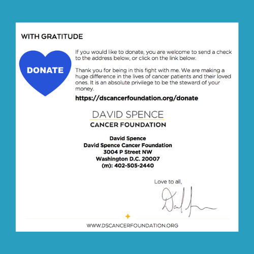 Donate — The David Spence Cancer Foundation