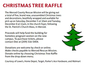 Christmas Tree Raffle — Merced County Rescue Mission
