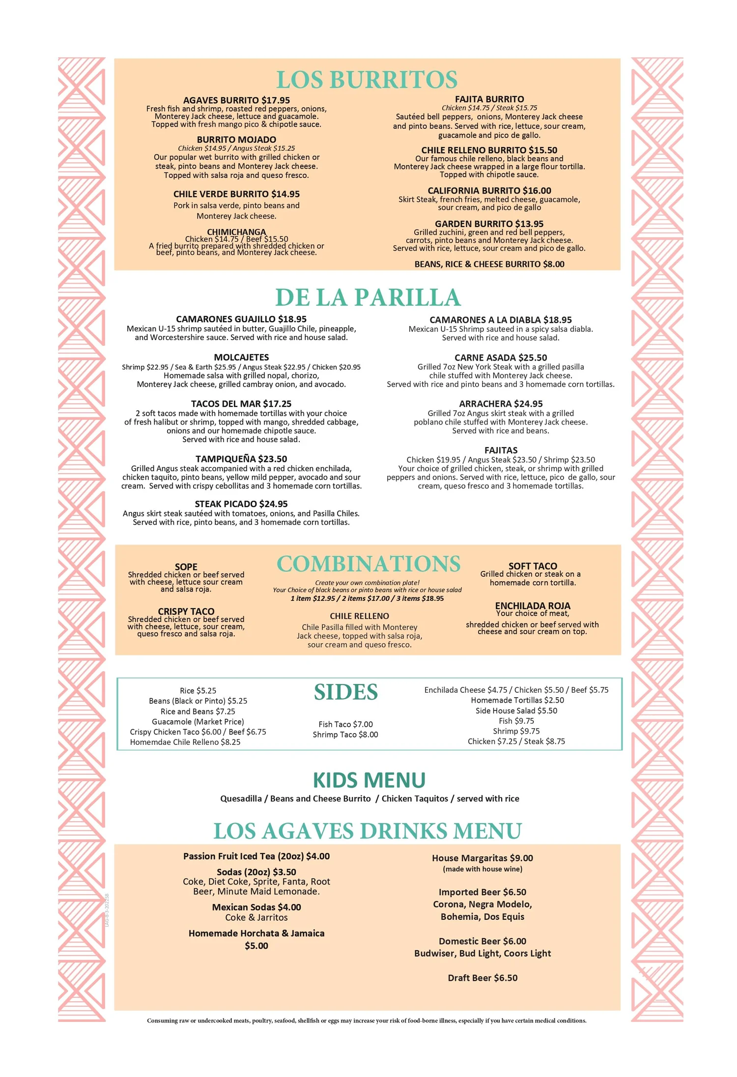 Goleta Menu | Los Agaves Mexican Restaurant