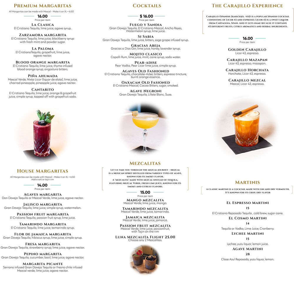 Santa Barbara Menu | Los Agaves Mexican Restaurant