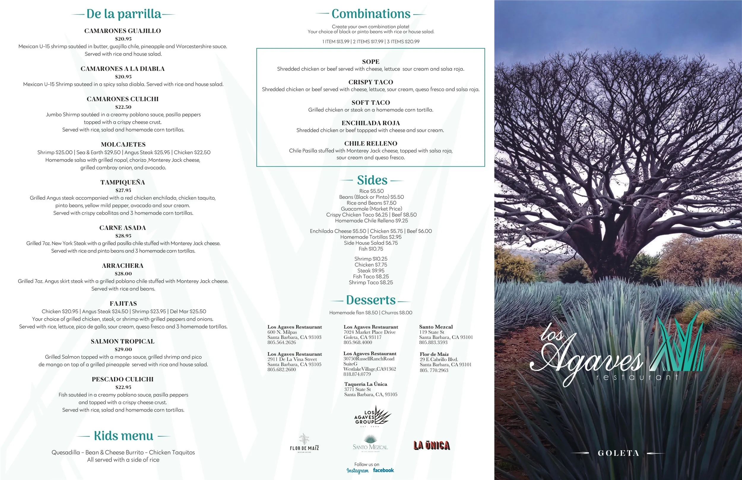 Goleta Menu | Los Agaves Mexican Restaurant