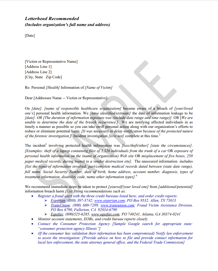 5 Effective HIPAA Breach Notification Letter Examples Samples Etactics 5 Effective HIPAA Breach Notification Letter Examples Samples Etactics