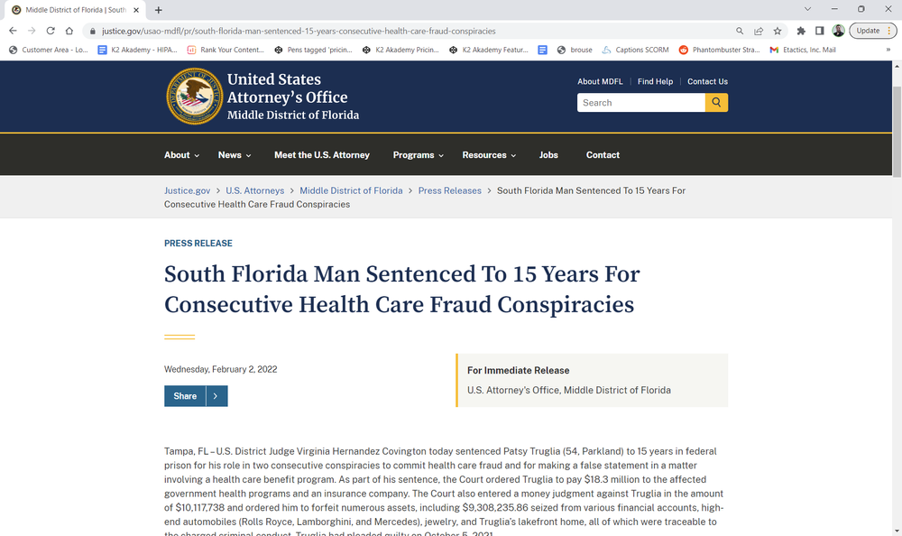 7 Infamous Examples Healthcare Fraud in Florida — Etactics