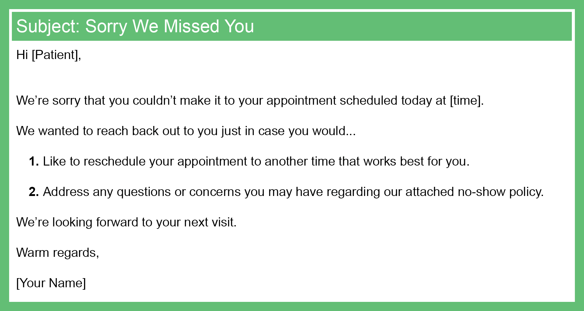 7 Easy Ways to Dramatically Reduce Patient No-Shows — Etactics 7 Easy Ways to Dramatically Reduce Patient No-Shows — Etactics