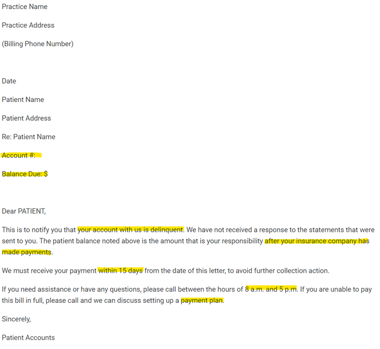 How to Write a Medical Collection Letter for a Patient (Examples ...