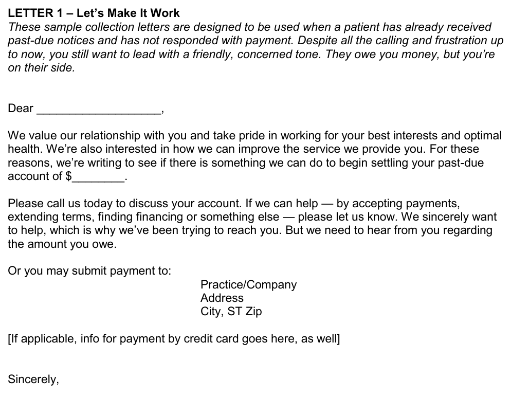 How to Write a Medical Collection Letter for a Patient (Examples ...