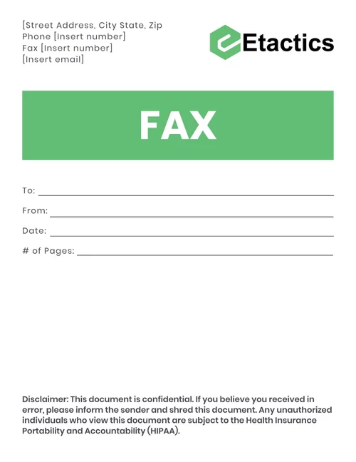 HIPAA Compliant Fax Cover Sheet: Why You Need Them and Examples — Etactics