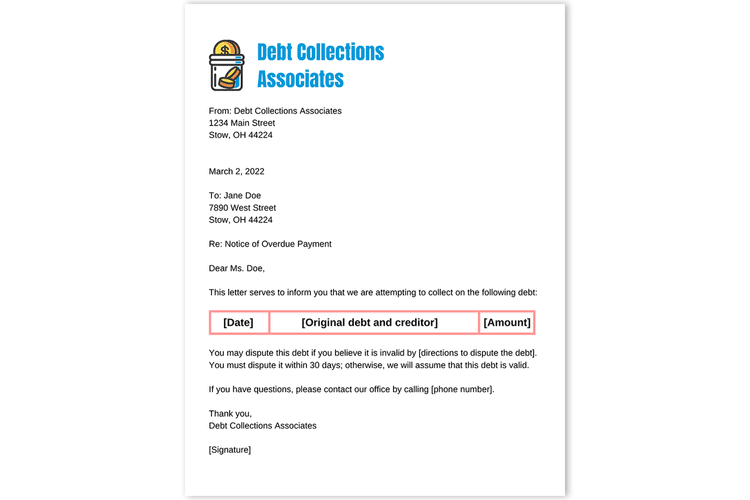 Debt Collection Letter Examples: Sample Letters and Templates Included ...
