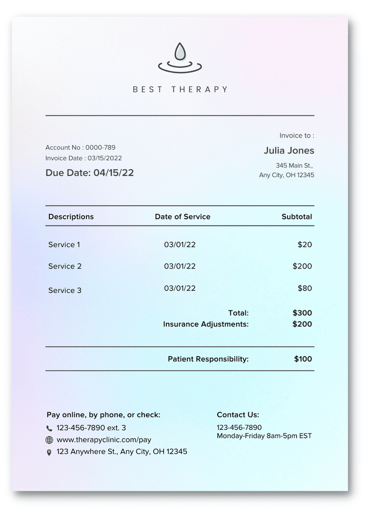 6 BEST Therapist Invoice Templates to Ease Your Workload — Etactics