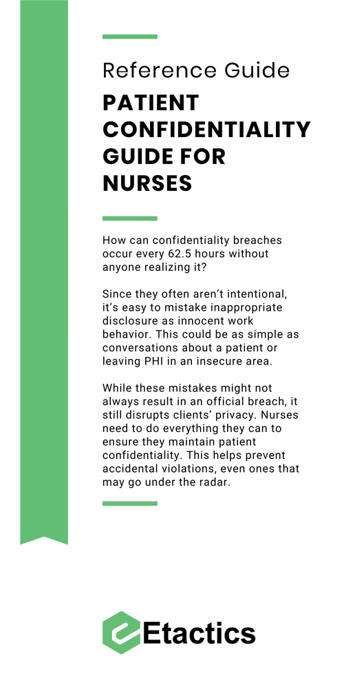Patient Confidentiality Quick Reference Guide for Nurses — Etactics ...