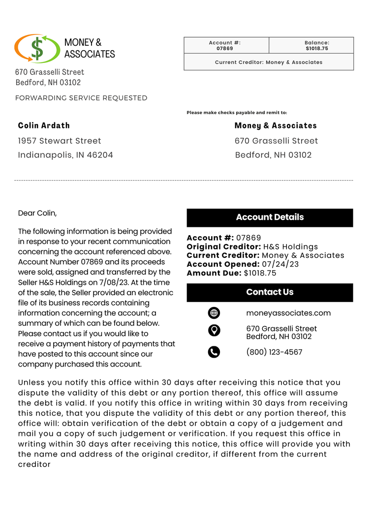 5 Compliant Debt Validation Letter Templates and Samples — Etactics