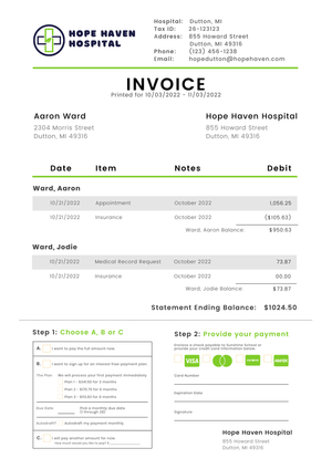 4 Invoice Examples for Medical Record Requests — Etactics