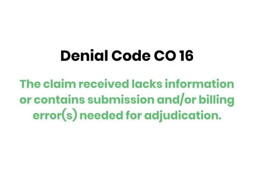 Denial Code CO16: Common RARCs and More — Etactics