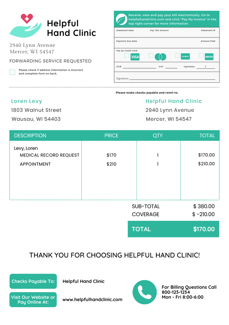 4 Invoice Examples for Medical Record Requests — Etactics