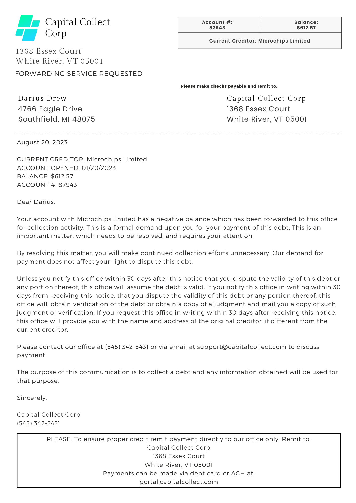 5 Compliant Debt Validation Letter Templates and Samples — Etactics