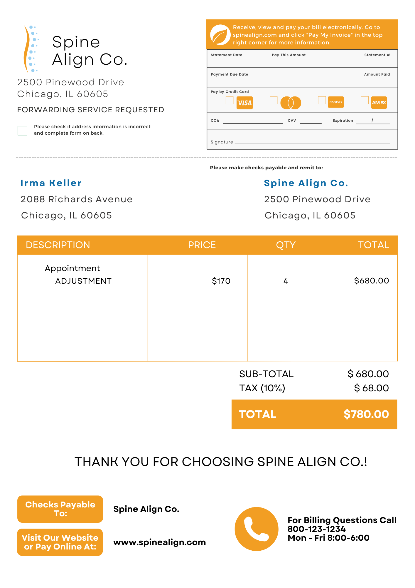 5 Chiropractor Invoice Templates That Stretch Your Bottom Line — Etactics