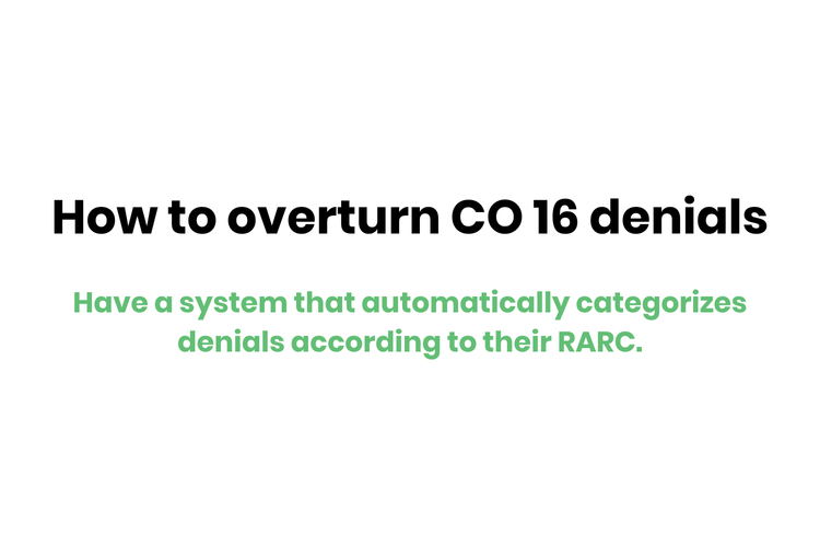 Denial Code CO16: Common RARCs and More — Etactics