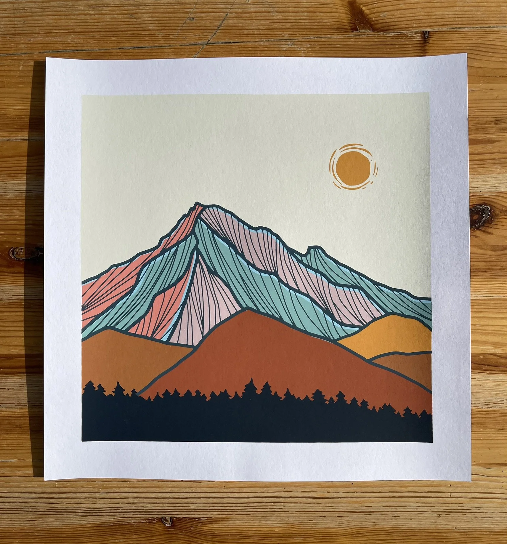 Mt Hood (Screen Print) — LAKE EFFECT PRESS