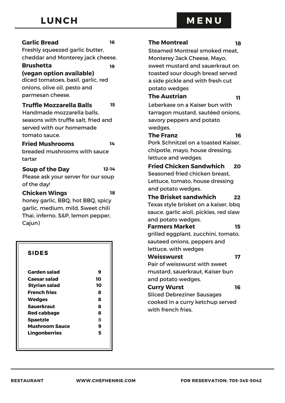 Chef Henrie Bistro & Cafe