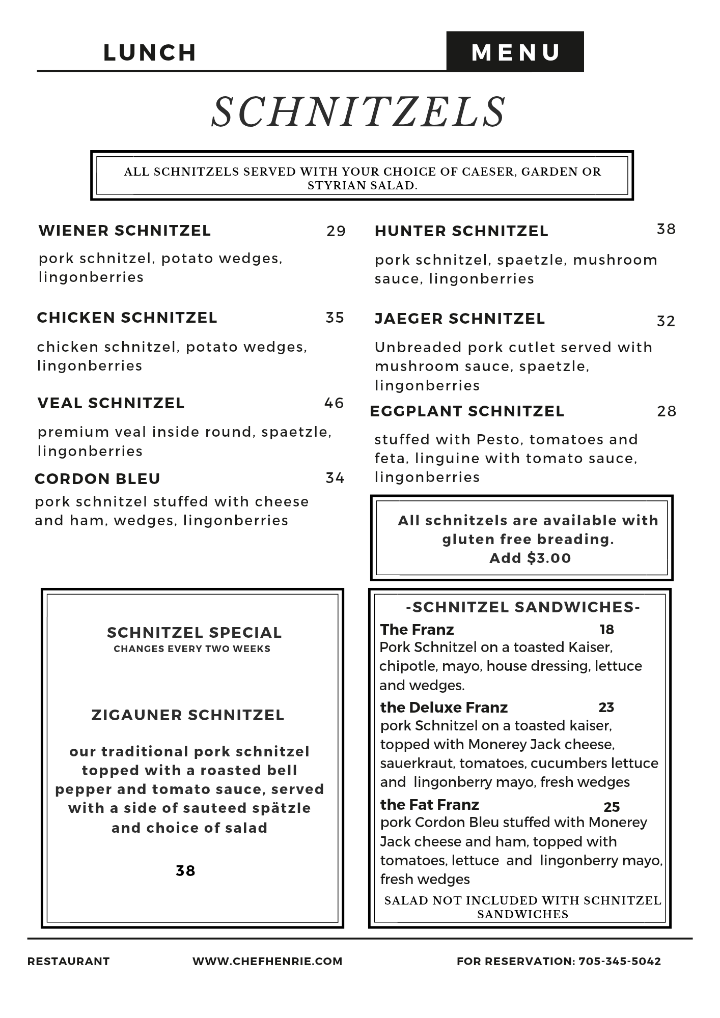 Chef Henrie Bistro & Cafe
