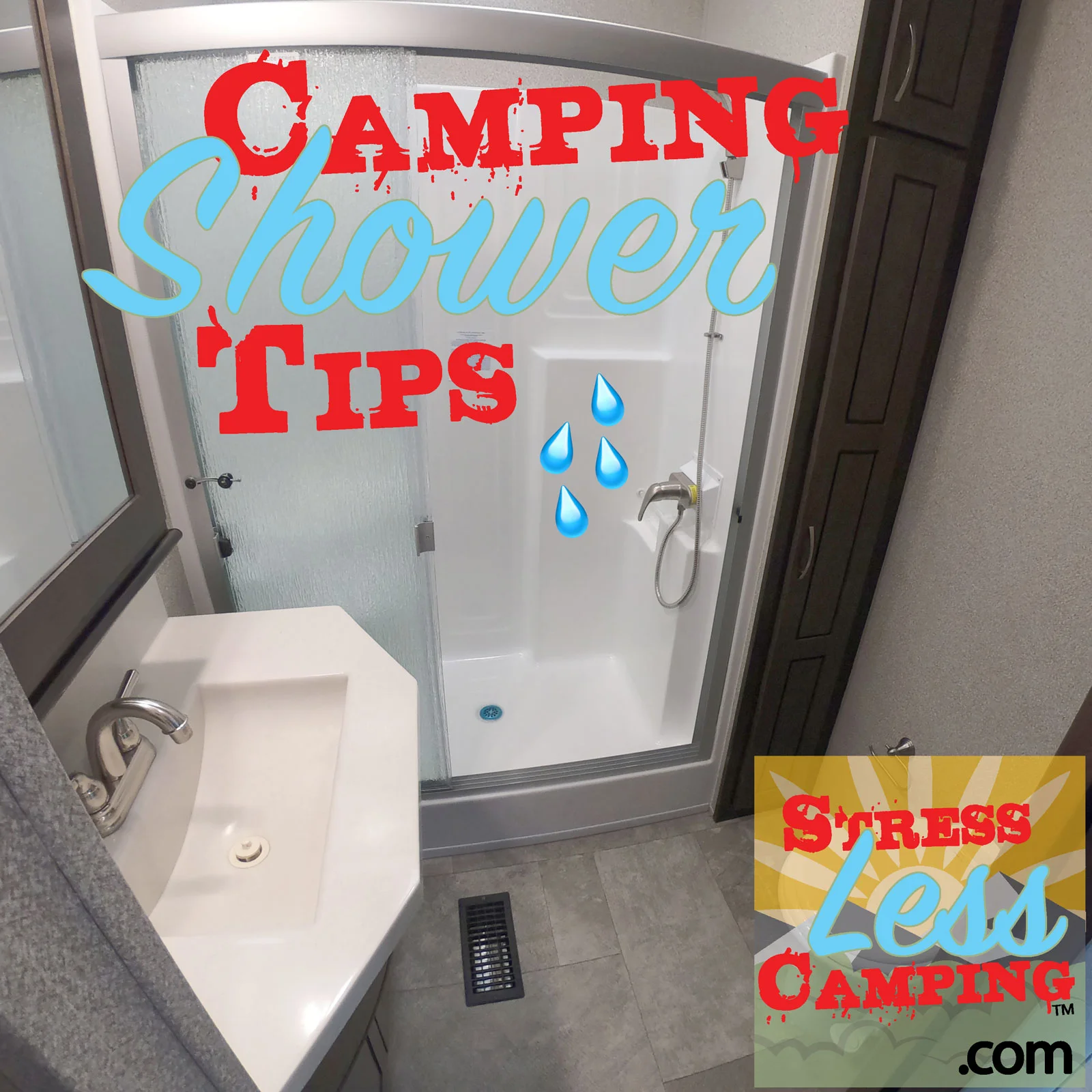 5 Tips for RV showering - RV tips, tricks & hacks - StressLess Camping