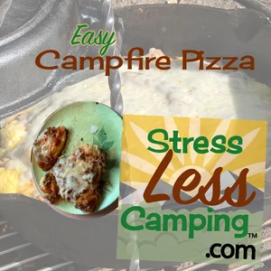Easy affordable campfire cast iron pizza recipe