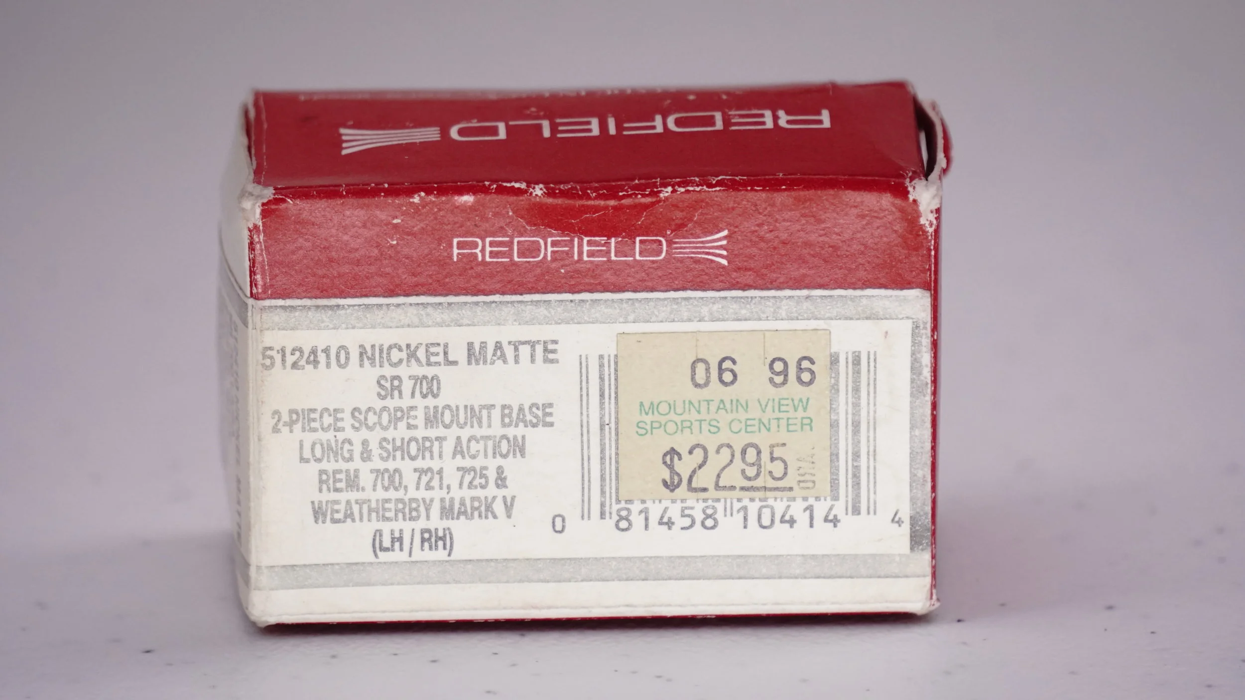 Vintage Gun Scopes — Redfield SR 2-Piece Bases. Nickel Matte Finish.