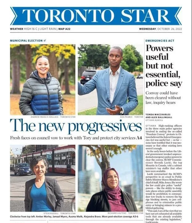 2022 Election Results - We Made History! — Progress Toronto