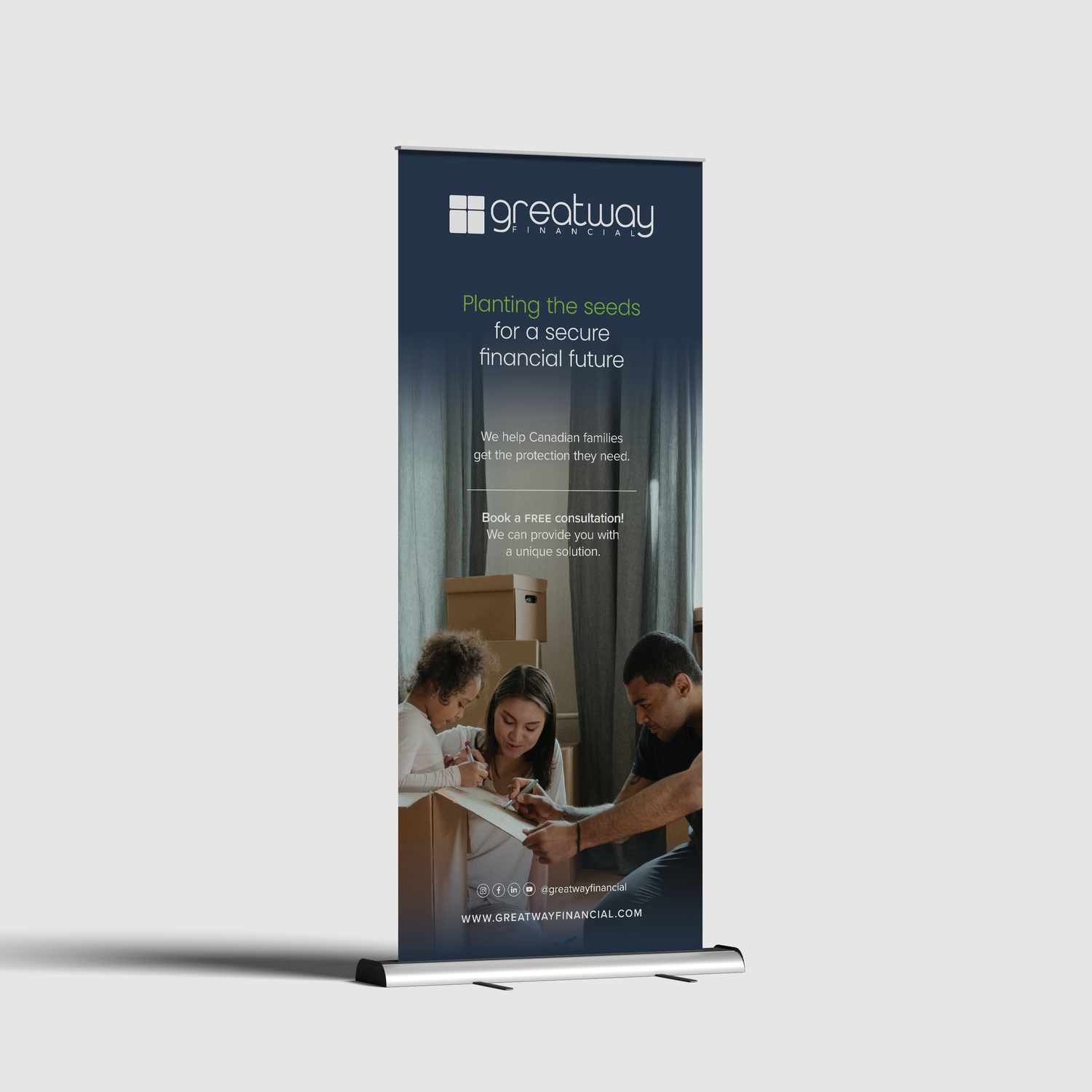 33.5x80" Greatway Personalized Advisor Standing Banner — Shop Greatway