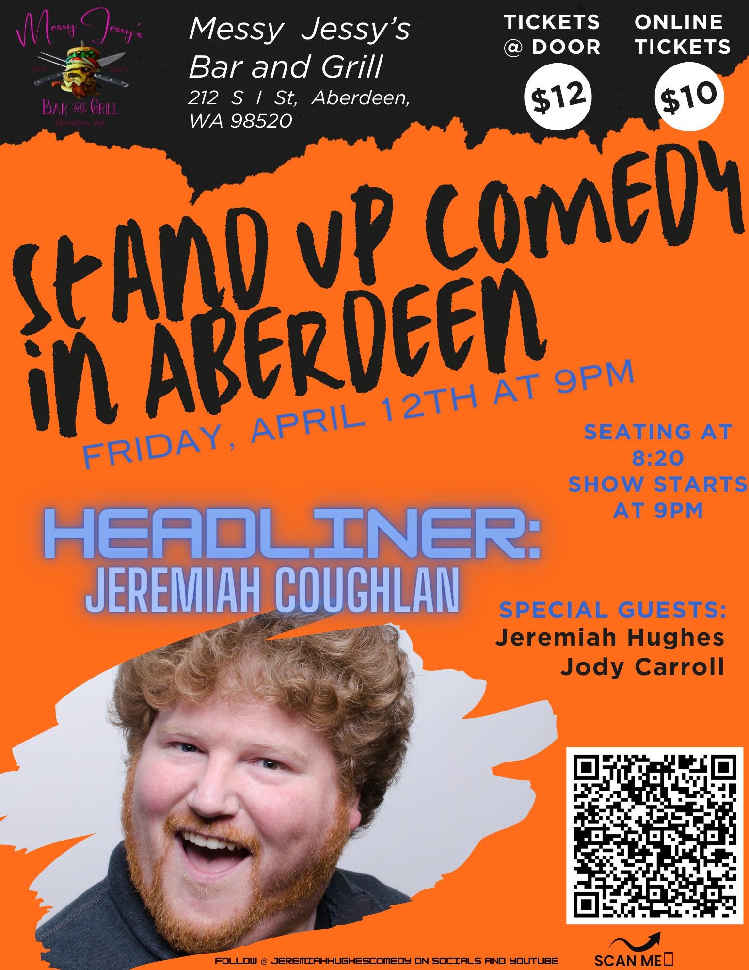 Upcoming Dates — Jeremiah Coughlan Comedian, Writer, Actor