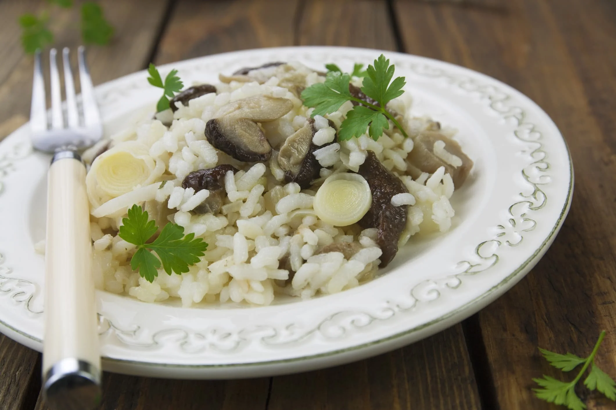 Mushroom Leek Risotto