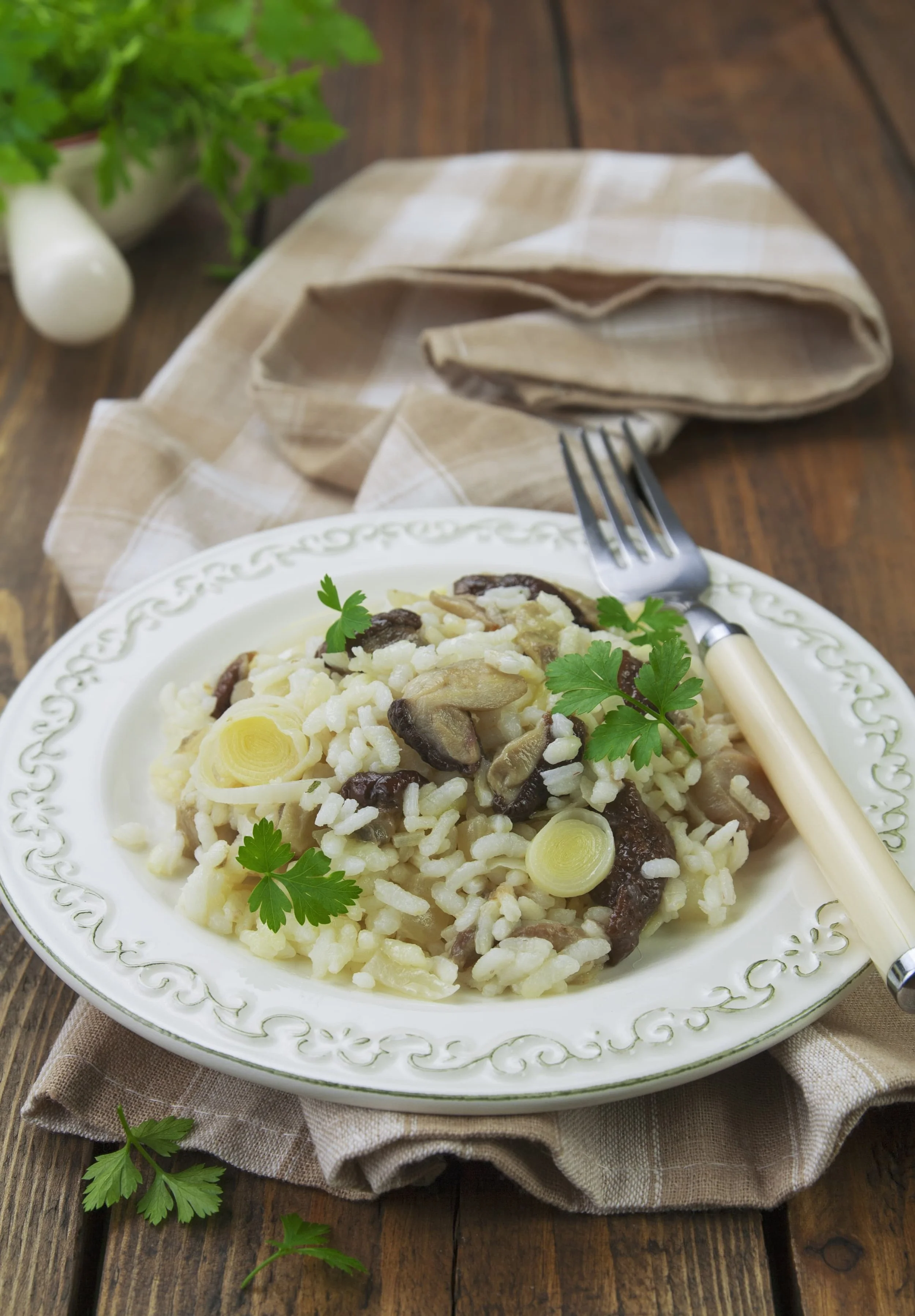 Mushroom Leek Risotto