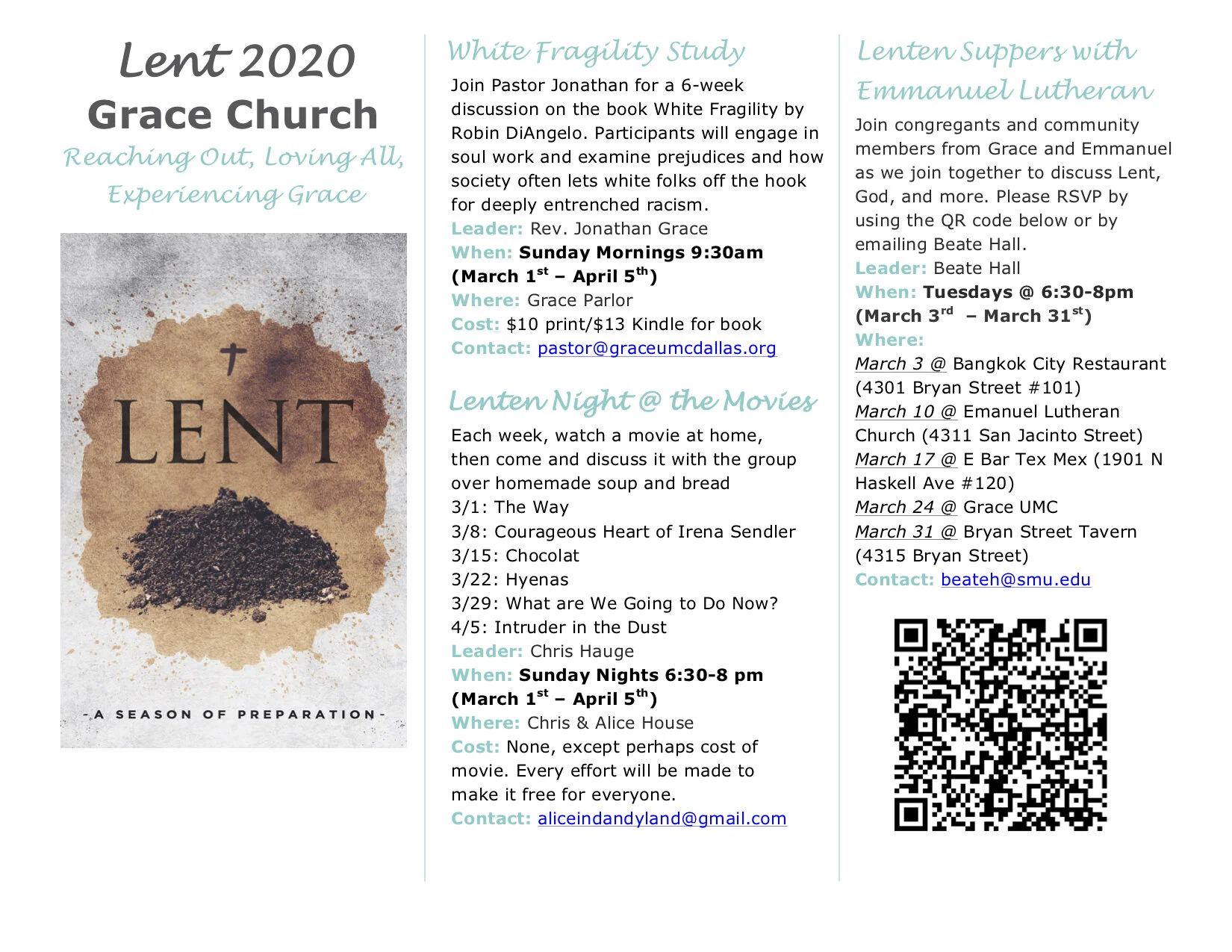 Lent Brochure — Grace United Methodist Church