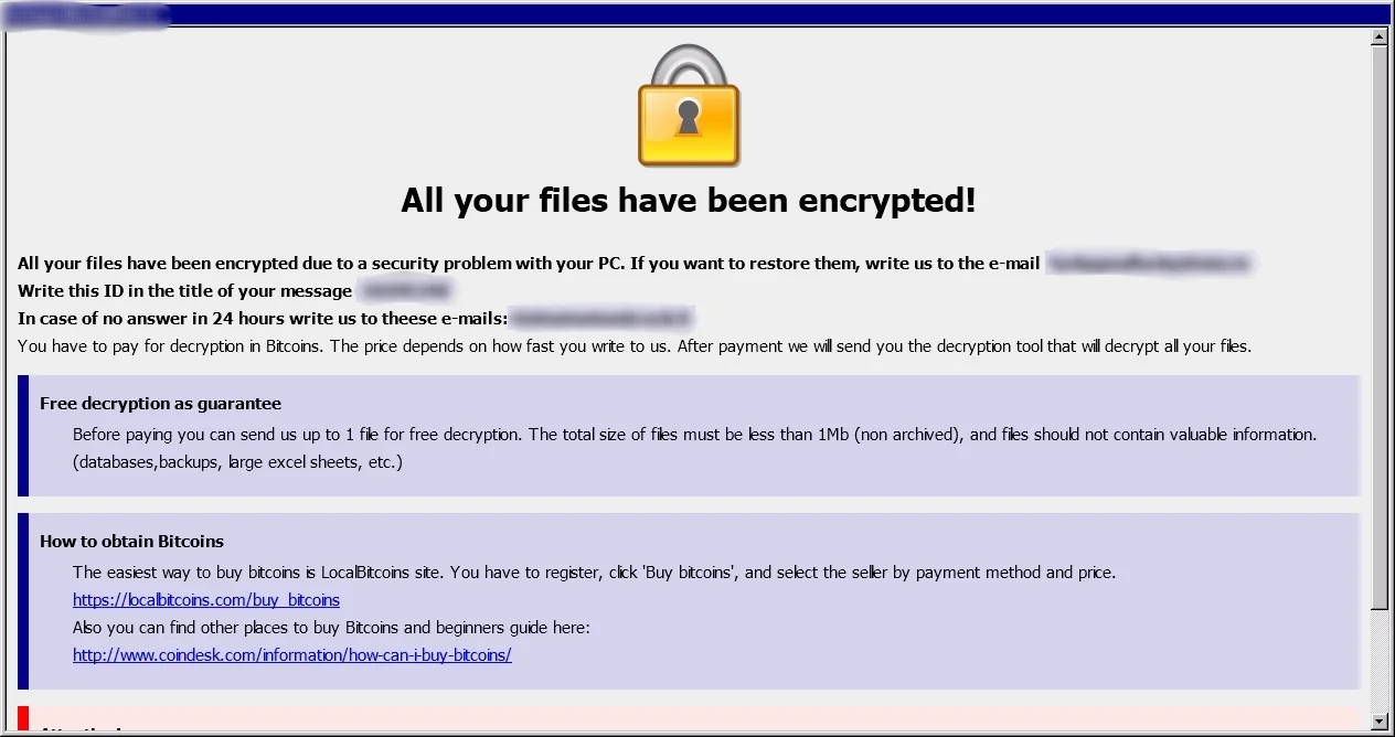 Recover from Dharma Ransomware: Decryption Information