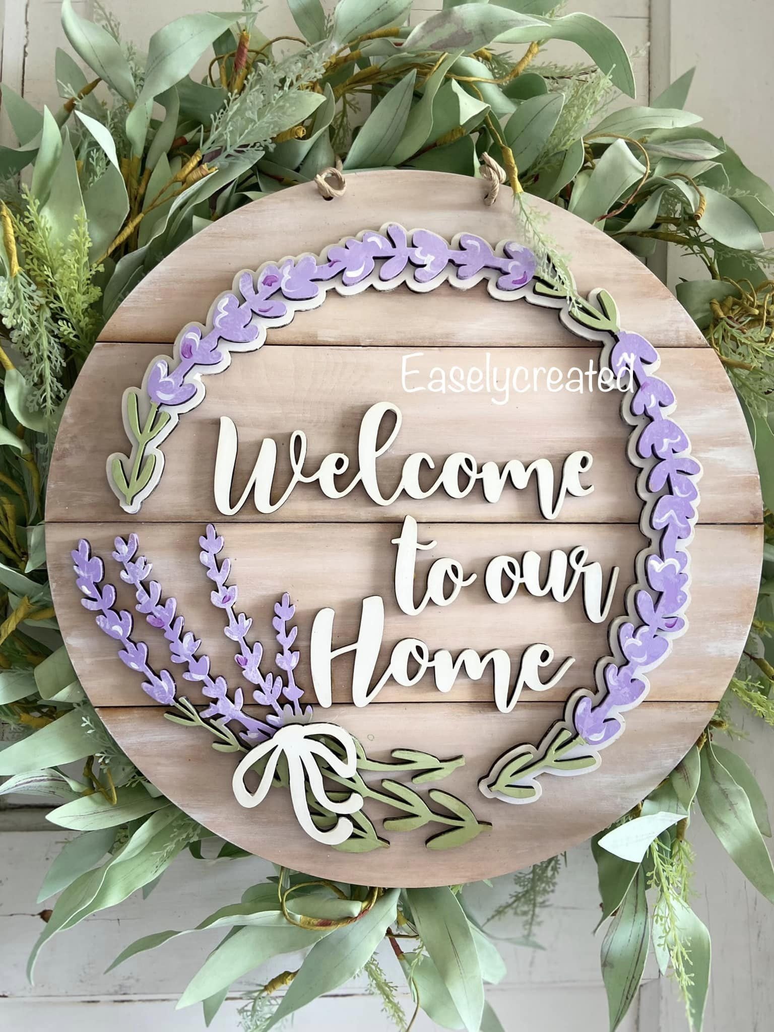 Lavender DIY Door Hanger — Easely Created