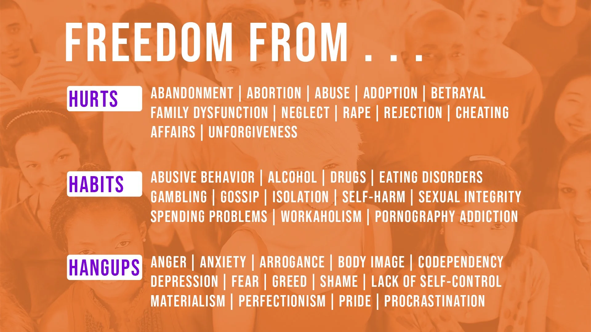 Celebrate recovery — Christian Life Center