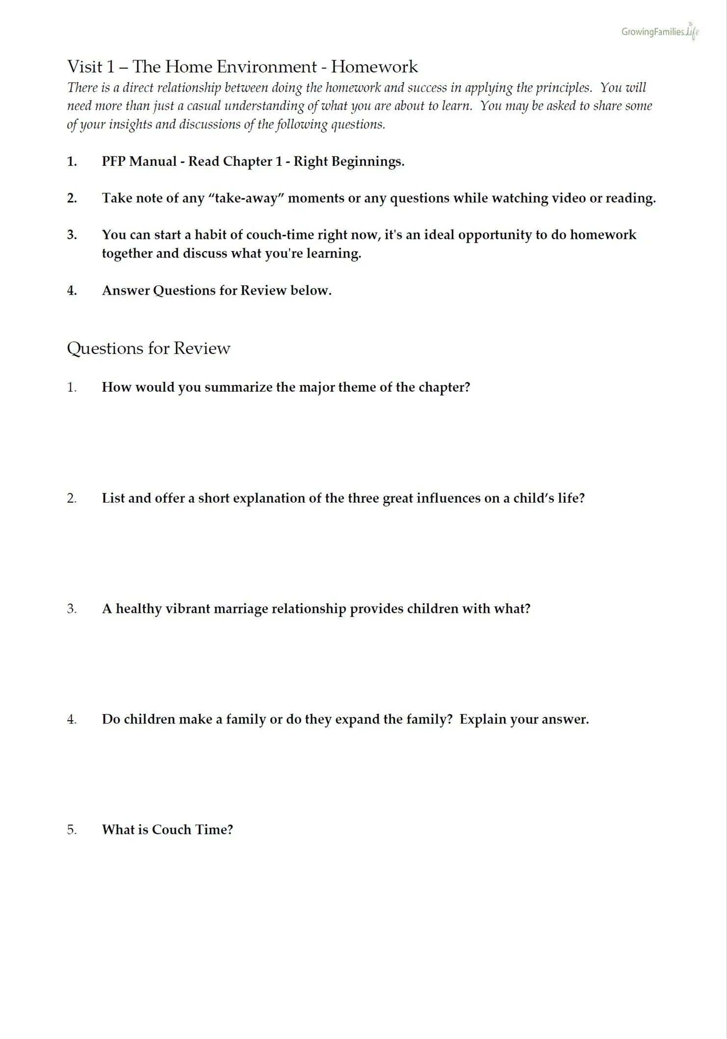 Resources - Prep for Parenting — GrowingFamilies.Life