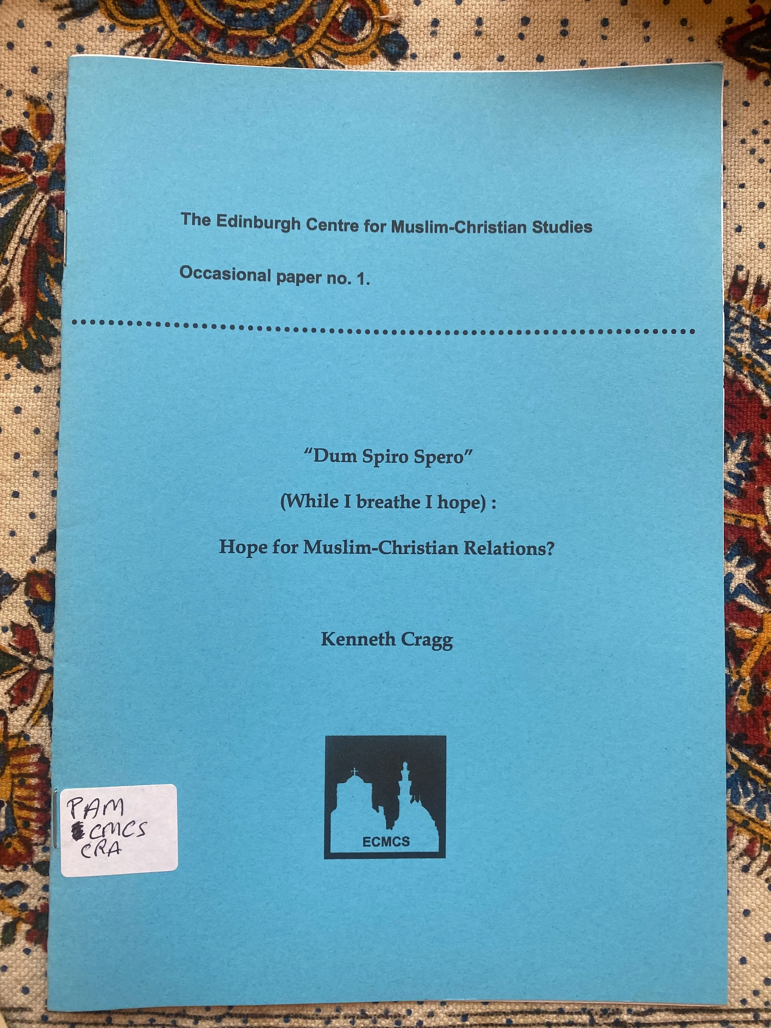 Extra Hybrid Seminar: Bishop Kenneth Cragg - 10 years on — Centre for ...